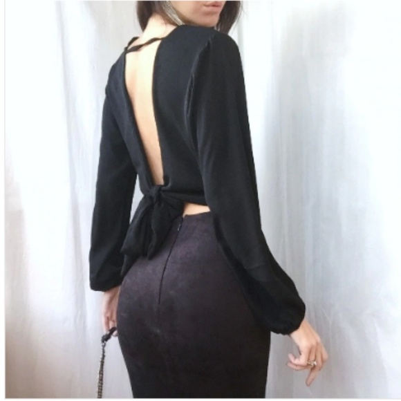 Tops | New Black Criss Cross Surplice Top | Poshmark